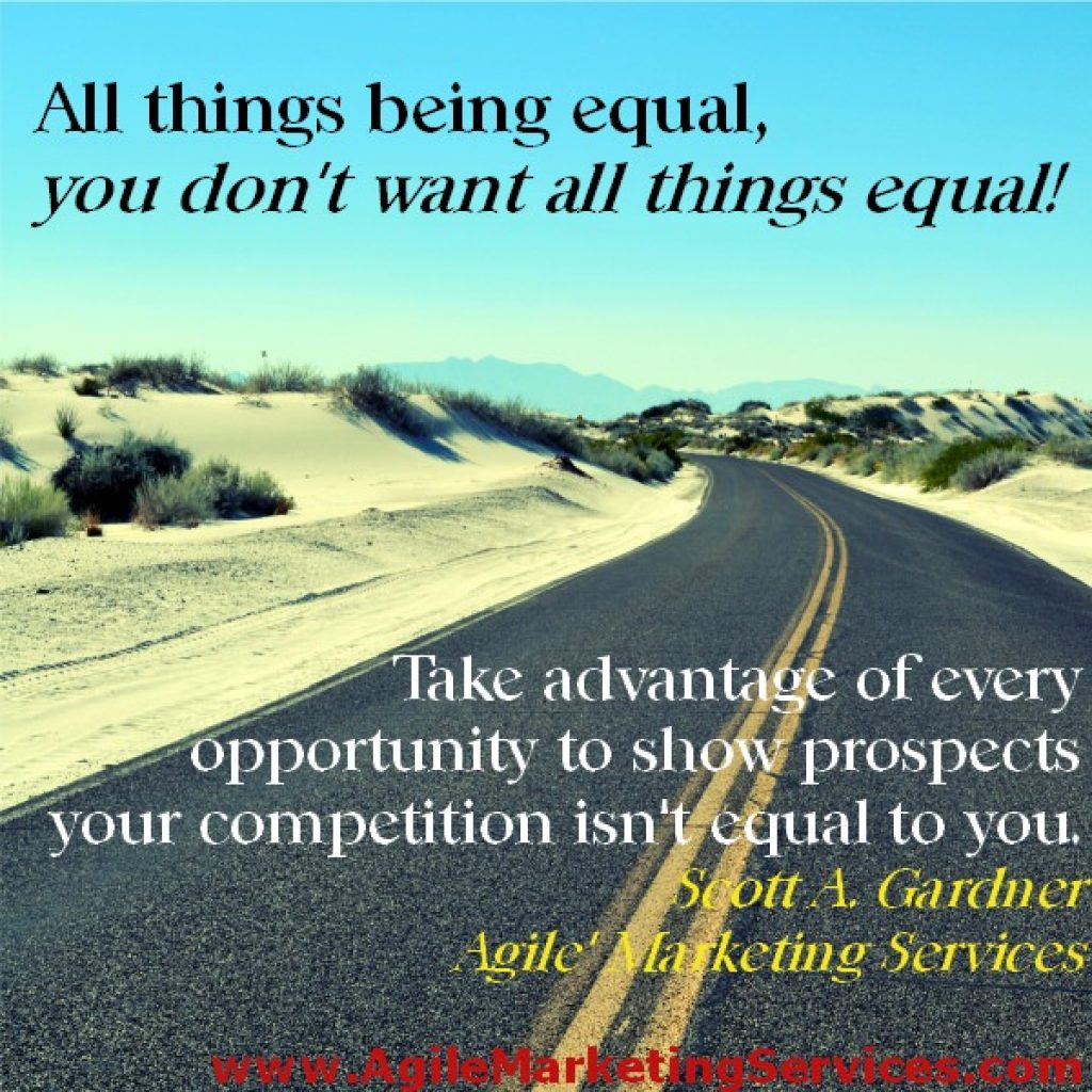 Graphic - Things Are Not Equal | Agile' Marketing Services